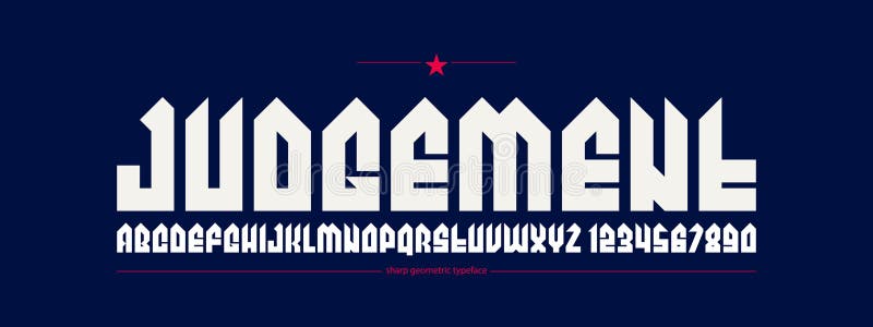 Sharp and Bold Vector Display Font for Logo, Gothic or Heavy Metal ...