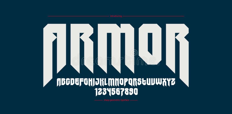 Sharp and Bold Vector Display Font for Logo, Gothic or Heavy Metal ...