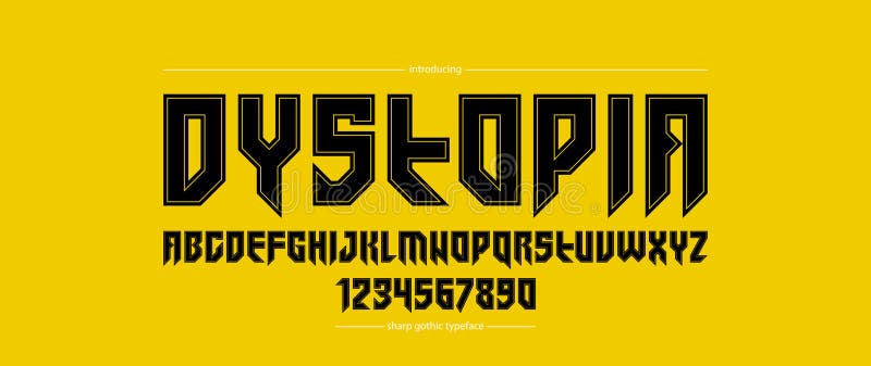 Sharp and Bold Vector Display Font for Logo, Gothic or Heavy Metal ...