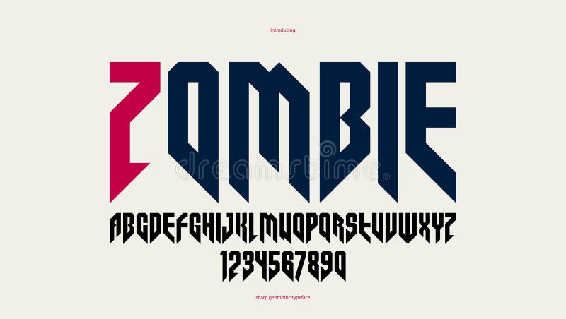 Sharp and Bold Vector Display Font for Logo, Gothic or Heavy Metal ...