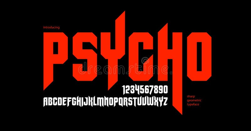 Sharp and Bold Vector Display Font for Logo, Gothic or Heavy Metal ...