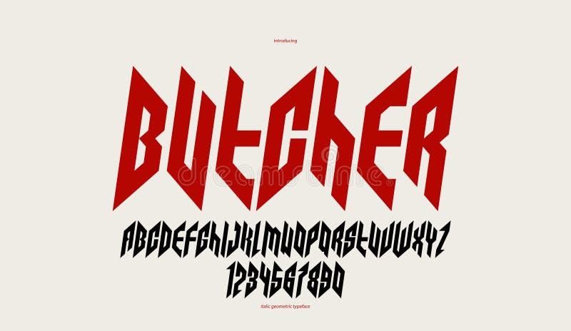 Sharp and Bold Vector Display Italic Font for Logo, Gothic or Heavy ...