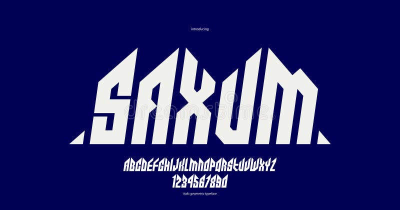 Sharp and Bold Vector Display Italic Font for Logo, Gothic or Heavy ...