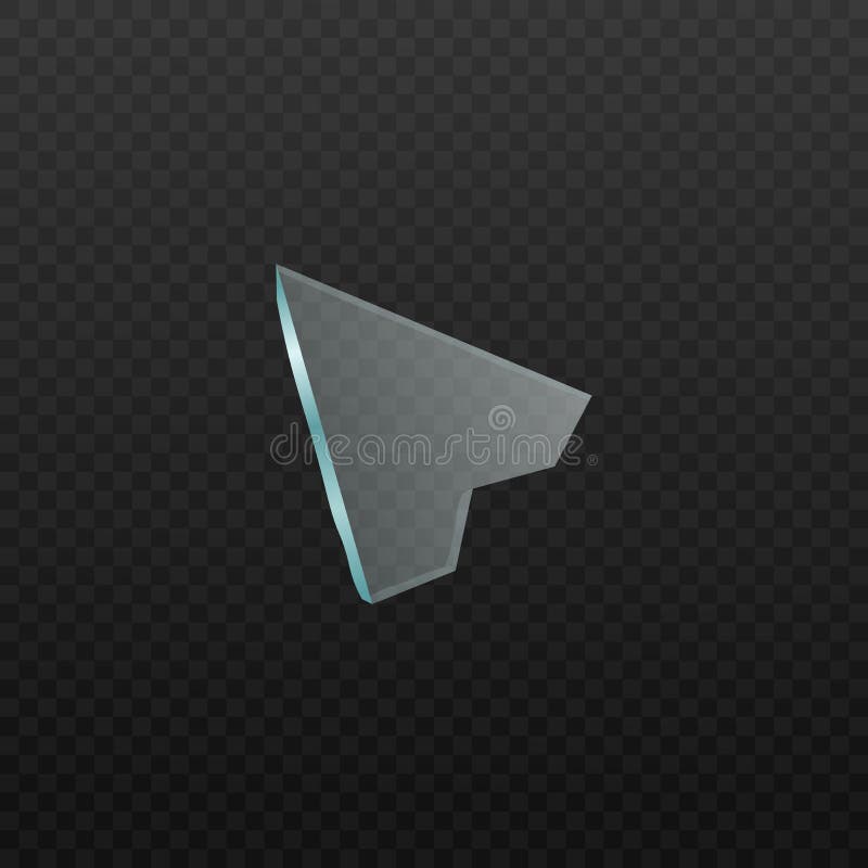 Sharp Broken Window Glass Piece, Realistic Vector Illustration Isolated ...