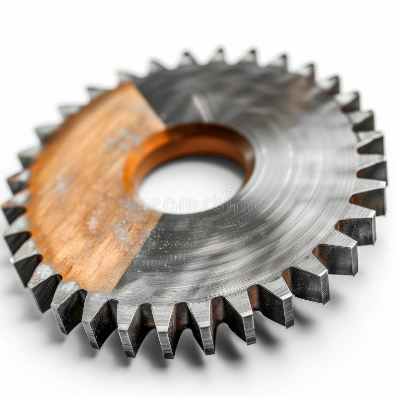 Sharp Circular Saw Blade with Visible Teeth Isolated on a White ...