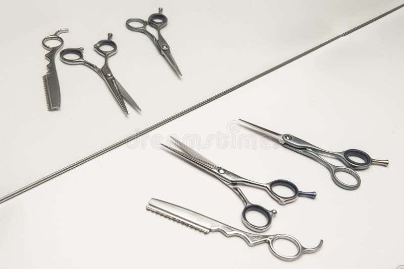 Sharp and Clean Scissors Ready for Haircuts in Front Stock Image ...