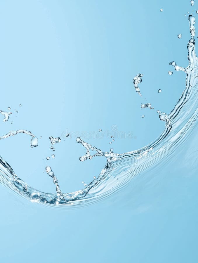 Sharp, Clean Splash of Clear Water Creates Refreshing Visual Effect ...