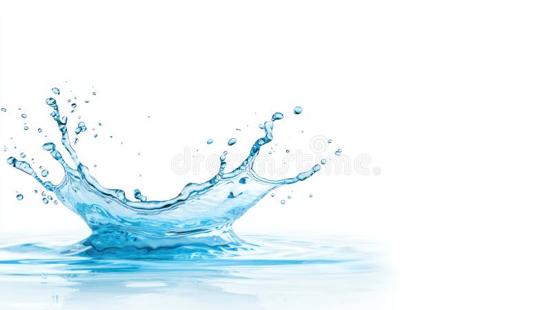 Sharp, Clean Splash of Clear Water Creates Refreshing Visual Impact ...