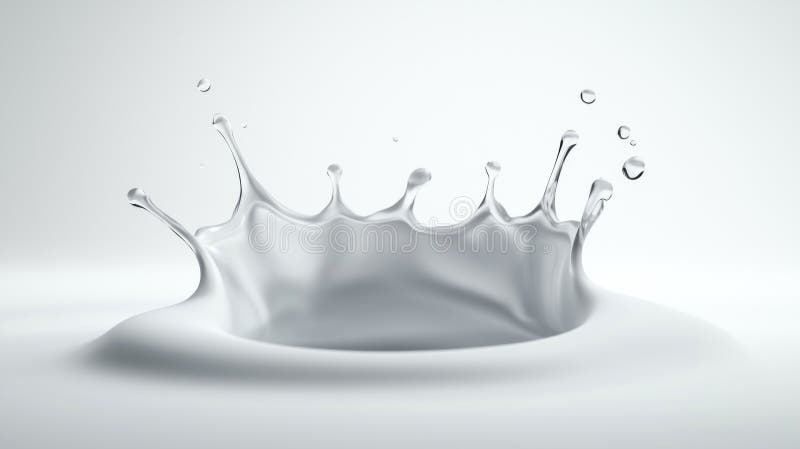 Sharp, Clean Splash of Clear Water Creates Stunning Visual Effect Stock ...