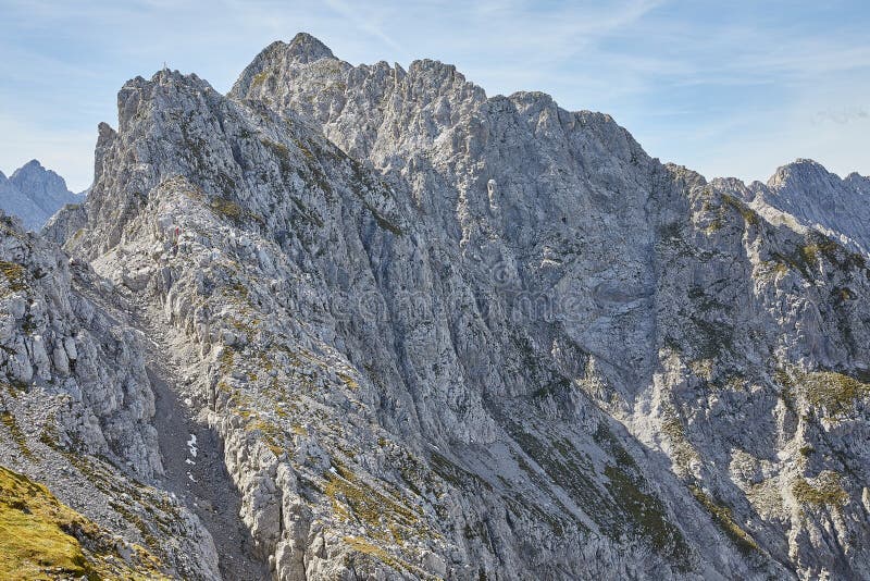 Sharp Cliffs in in the Alps on a Sunny Stock Photo - Image of travel ...