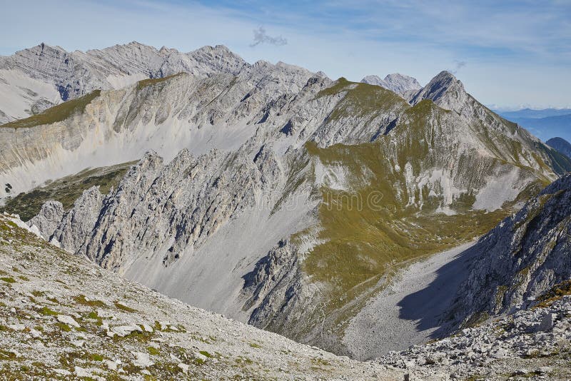 Sharp Cliffs in in the Alps on a Sunny Stock Photo - Image of steep ...