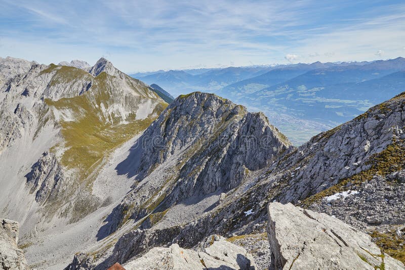 Sharp Cliffs in in the Alps on a Sunny Stock Photo - Image of peak ...