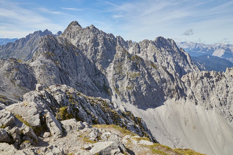 Sharp Cliffs in in the Alps on a Sunny Stock Photo - Image of natural ...