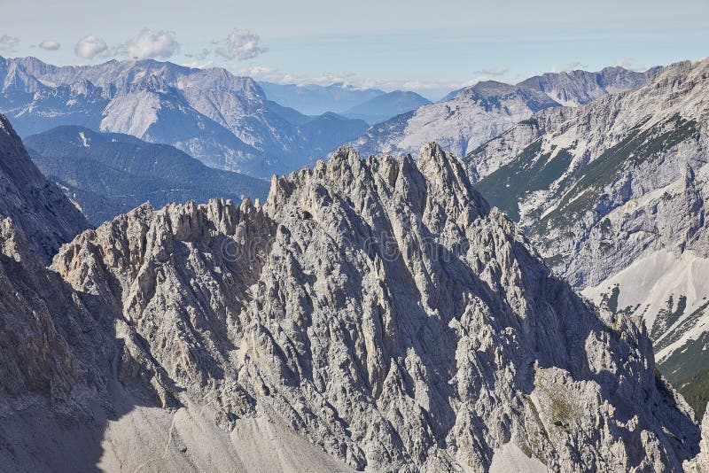 Sharp Cliffs in in the Alps on a Sunny Stock Image - Image of mineral ...