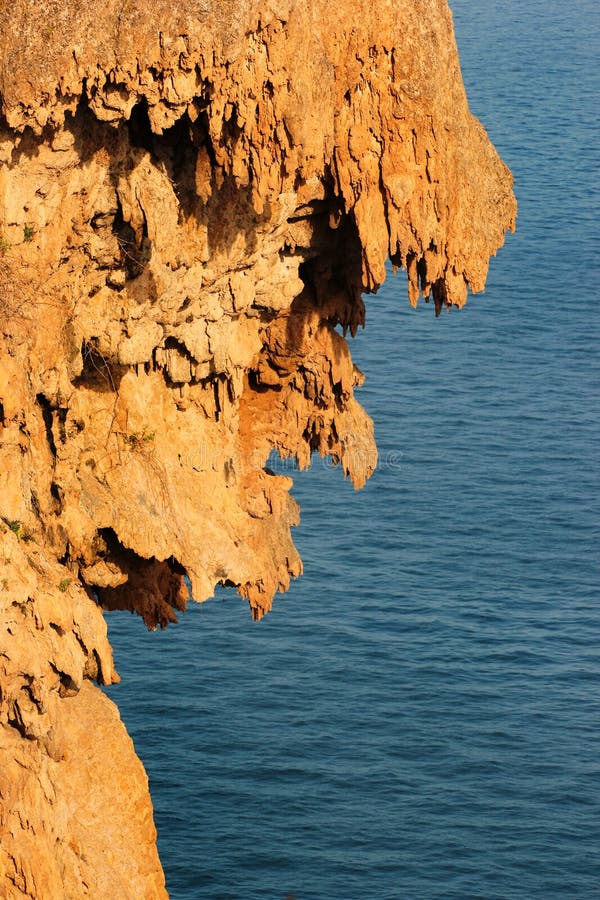 Sharp Cliffs on a Seashore in Antalya, Turkey Stock Photo - Image of ...
