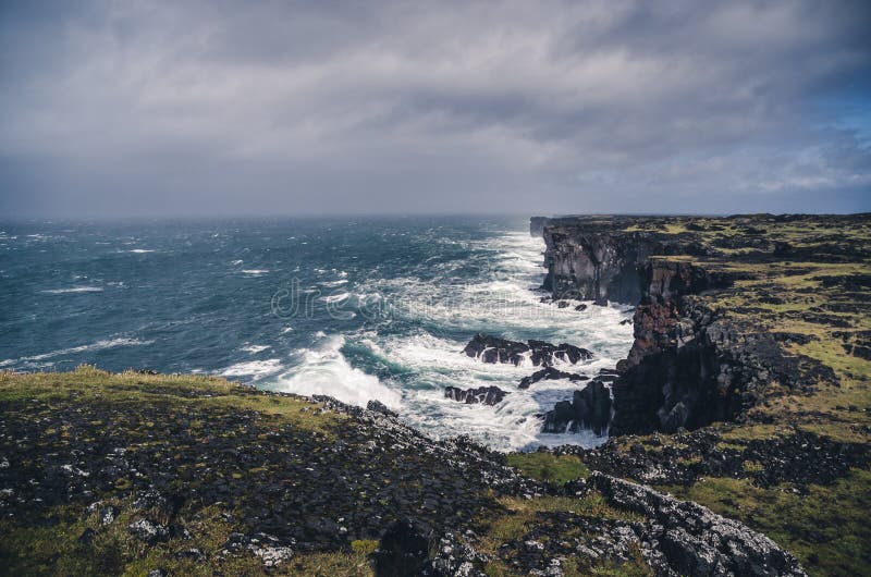 Sharp rocks in the sea stock image. Image of cold, ocean - 23478913