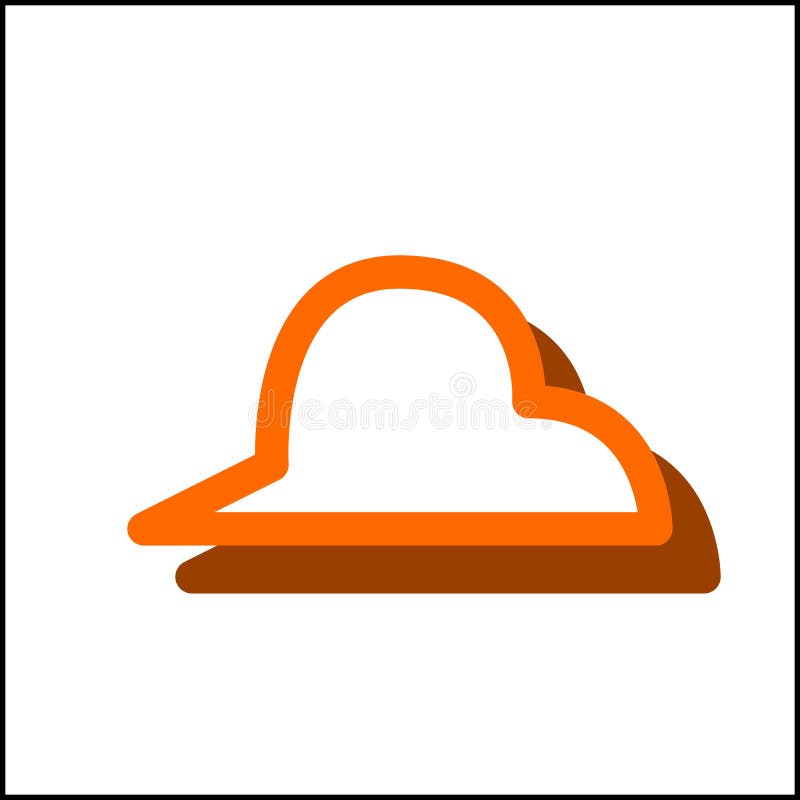 Sharp Cloud Icon in Flat Design 07 Stock Vector - Illustration of ...