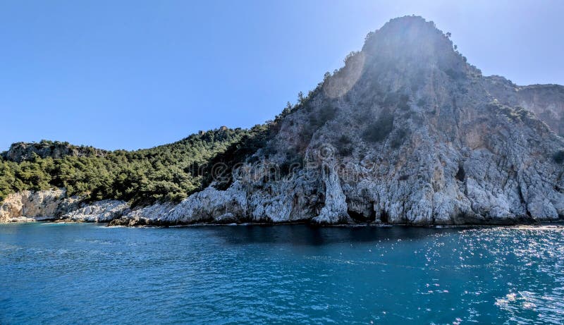 Dramatic Cliffs and Deep Blue Sea – Mediterranean Landscape Stock Image ...