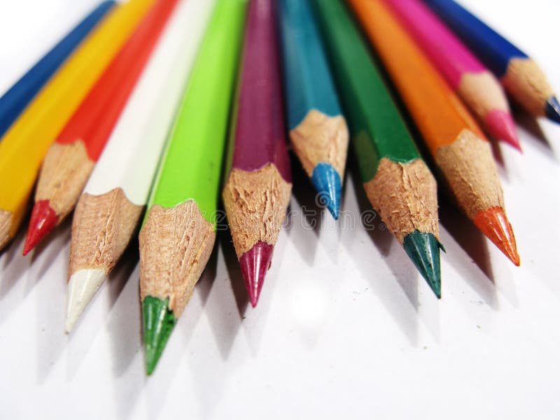 Sharp Colored Pencils stock photo. Image of wooden, facing - 4822836