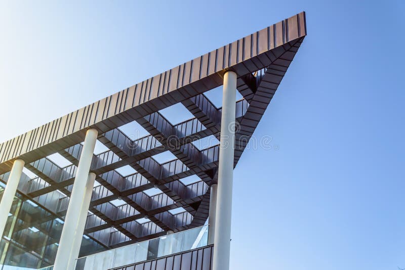 Sharp Corner Building Architecture Facade in Gdansk, Poland Stock Photo ...
