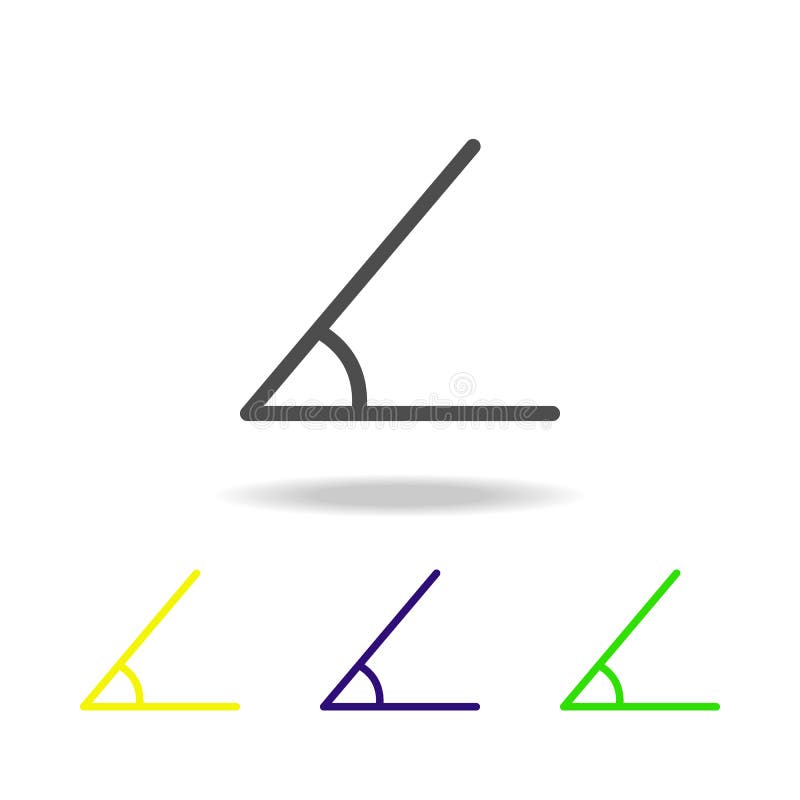 Sharp Corner Colored Icons. Elements of Geometric Figure Colored Icons ...