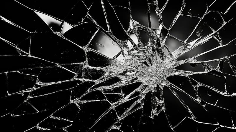 Sharp Cracked Glass Texture Stock Illustration - Illustration of light ...