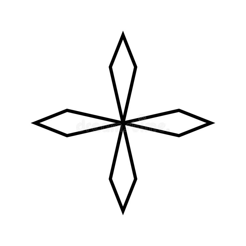 Sharp Cross Icon, Simple Symbol Stock Vector - Illustration of form ...