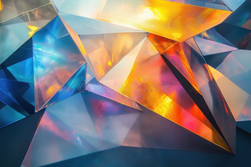 Sharp Crystalline Glass Structures Refracting Vivid Light into ...