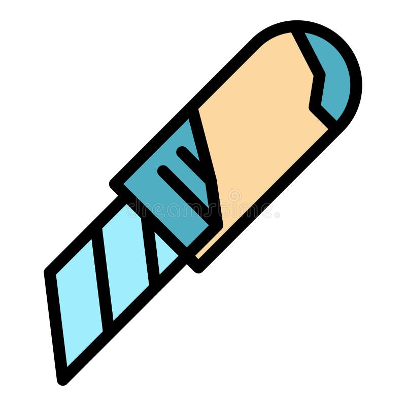 Sharp Cutter Icon Color Outline Vector Stock Illustration ...