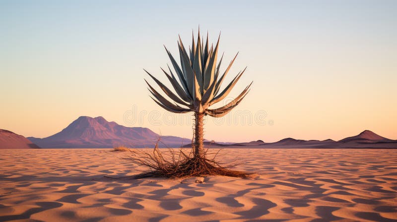 Sharp Desert Plant Isolated Stock Illustration - Illustration of ...