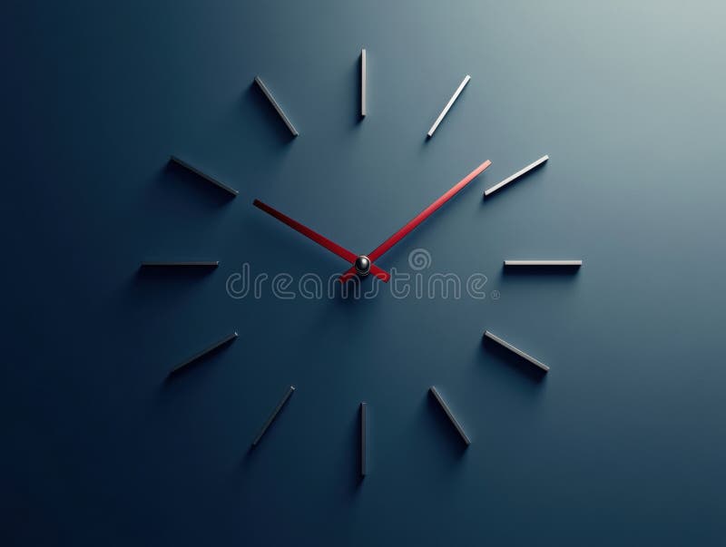Sharp Design of a Minimalist Wall Clock Highlighting Time in a Modern ...