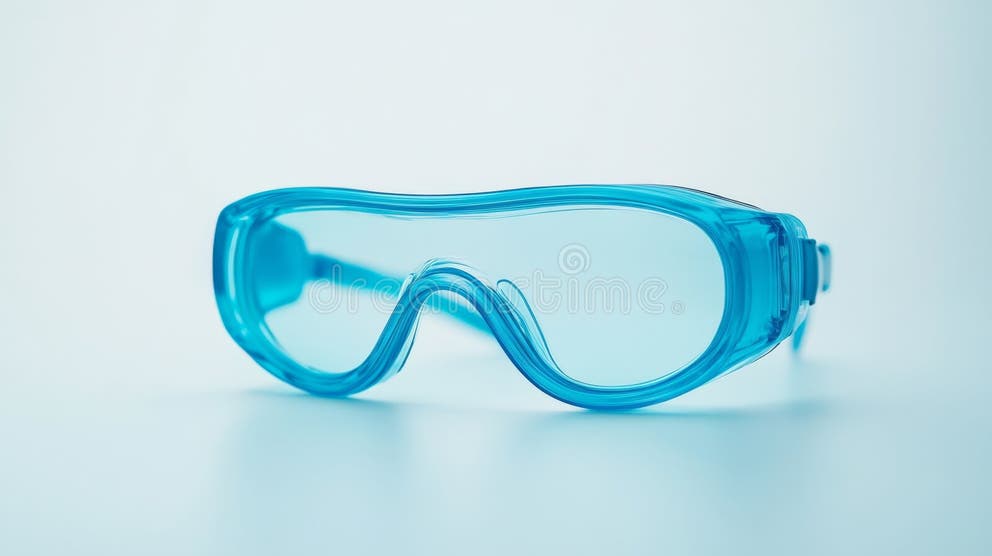 Sharp-detailed Goggles Photographed from Above on a White Background ...