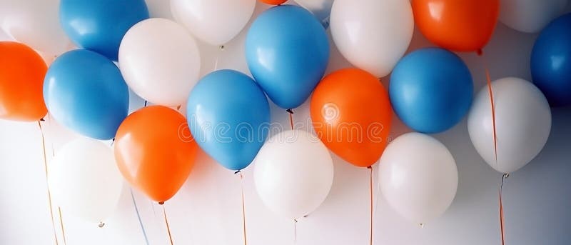 Sharp, Detailed Wide Scale Image Full of Many Blue, Red and White ...