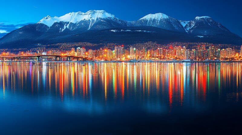 Sharp Details are Visible in a Midnight Close-up of Lions Gate Bridge ...