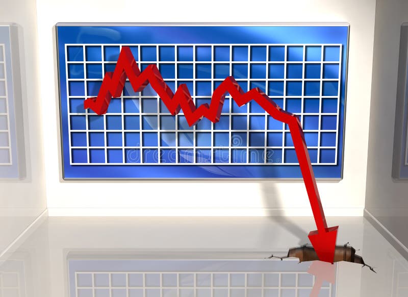 Falling Chart stock illustration. Illustration of isolated - 337001