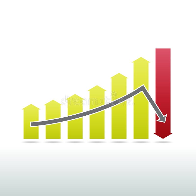 Arrow Down Cascade Infographic Stock Vector - Illustration of backdrop ...