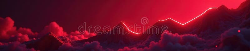 Sharp Downward Trend Line on Graph, Red Color, Rapid, Freefall ...