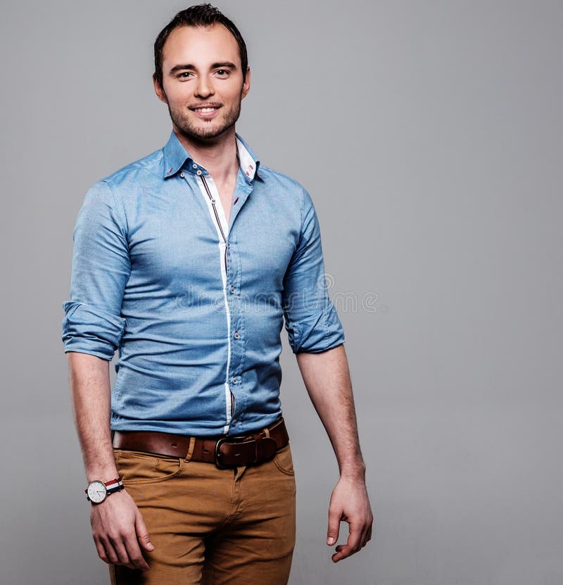 Sharp Dressed Fashionist Man Wearing Shirt Stock Image - Image of ...