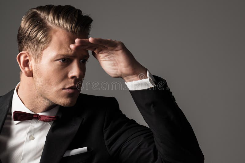 Sharp Dressed Fashionist Wearing Jacket Stock Image - Image of ...