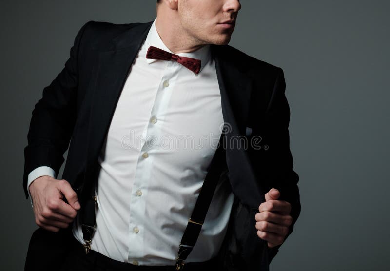 Sharp Dressed Fashionist Wearing Jacket Stock Photo - Image of posing ...