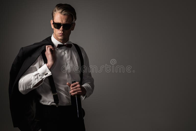 Sharp Dressed Fashionist Wearing Suit Stock Image - Image of agent ...