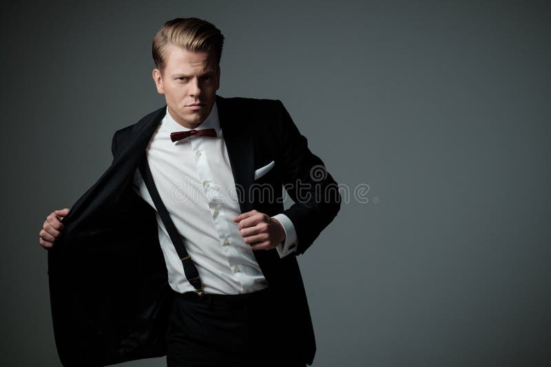 Sharp Dressed Man Wearing Jacket Stock Photo - Image of dandy, handsome ...