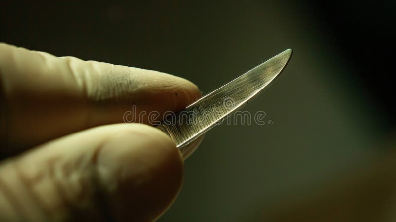 The Sharp Edge of a Small Blade Used for Ing Cupping To Release ...