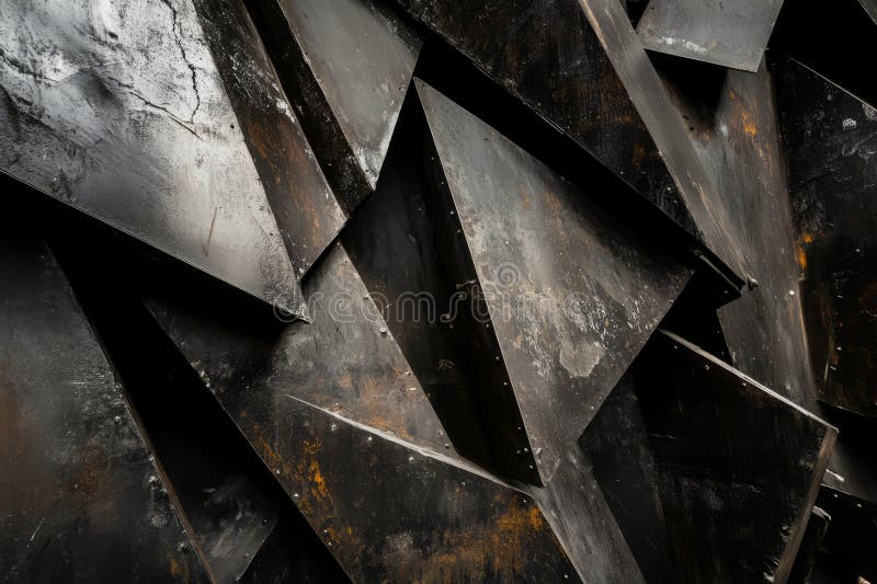 A Sharp-edged Brutalist Background Featuring Jagged, Angular Steel ...