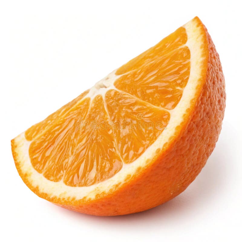 Sharp Edged Orange Isolated on White Background Stock Illustration ...