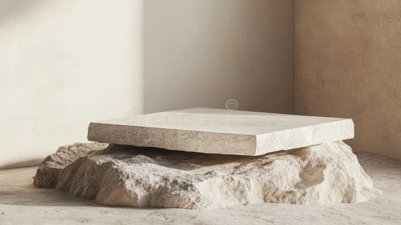 Sharp-edged Podium on Rugged Platform, Textures and Shadows in Harmony ...