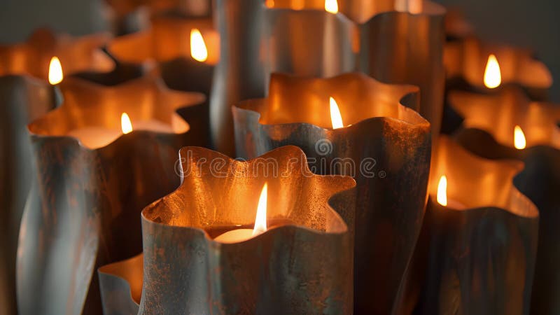 The Sharp Edges and Fluid Movements of the Candle Arrangement Reflect ...
