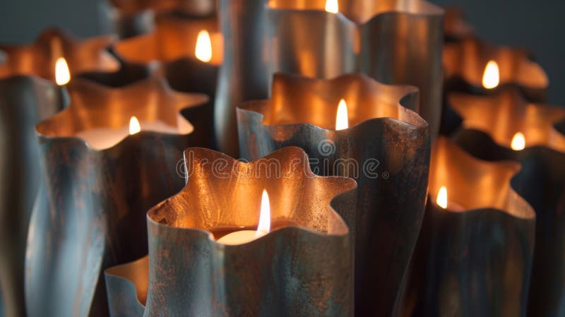 The Sharp Edges and Fluid Movements of the Candle Arrangement Reflect ...