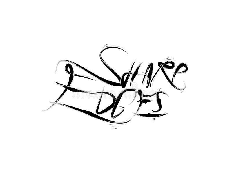 Sharp Edges Lettering Text on Vector Illustration Stock Vector ...