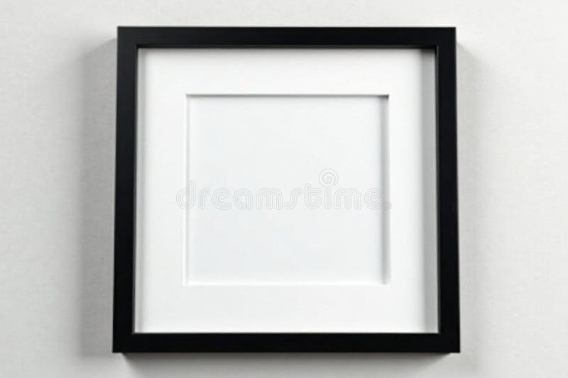 Sharp Edges, Thin Black Square Frame with Bright White Matting , High ...